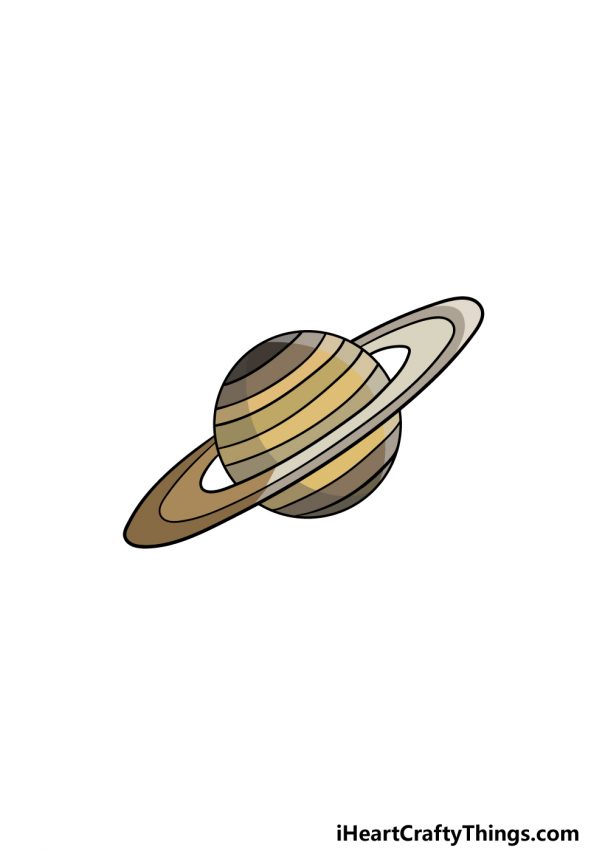 Saturn Drawing - How To Draw Saturn Step By Step