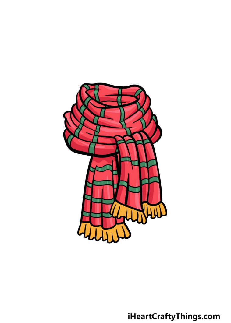 Scarf Drawing - How To Draw A Scarf Step By Step