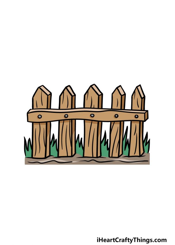 Fence Drawing - How To Draw A Fence Step By Step