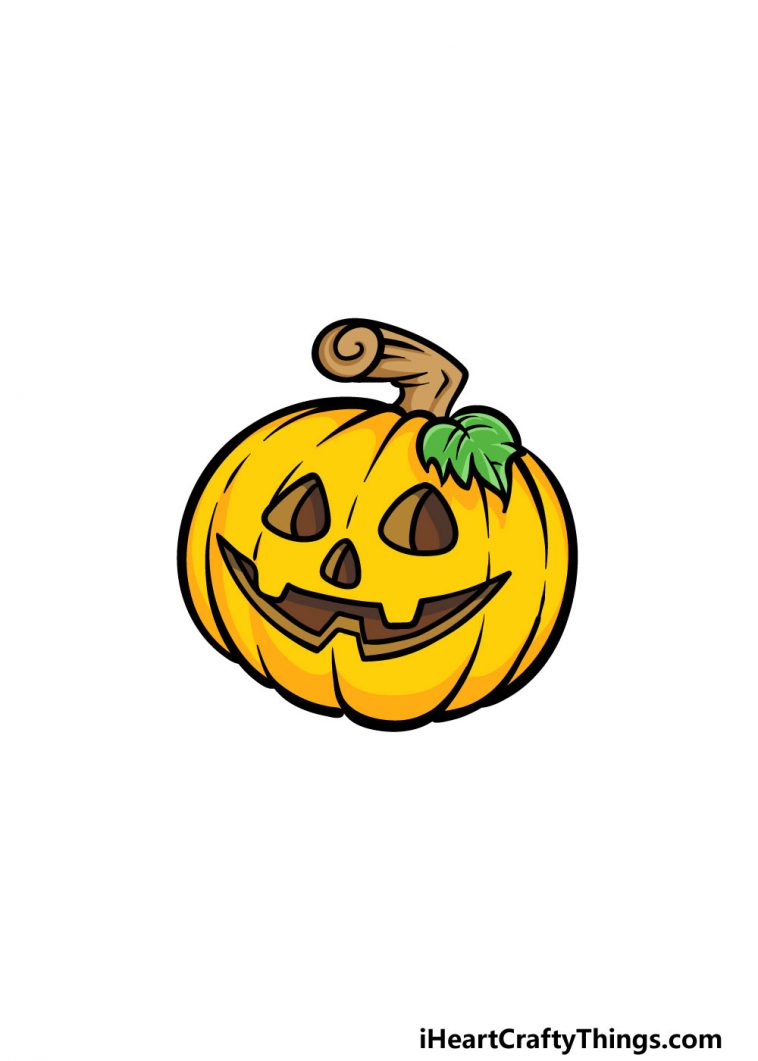 Jack-O-Lantern Drawing - How To Draw A Jack-O-Lantern Step By Step