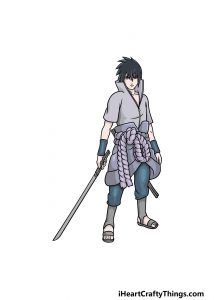 Sasuke Drawing - How To Draw Sasuke Step By Step