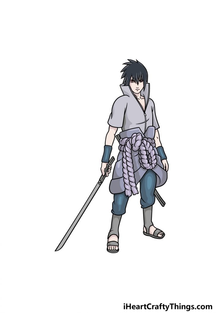 Sasuke Drawing - How To Draw Sasuke Step By Step