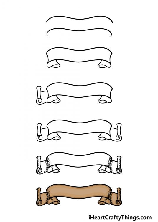Banner Drawing - How To Draw A Banner Step By Step