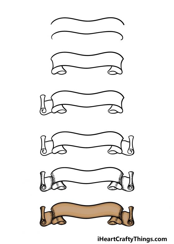 Banner Drawing - How To Draw A Banner Step By Step