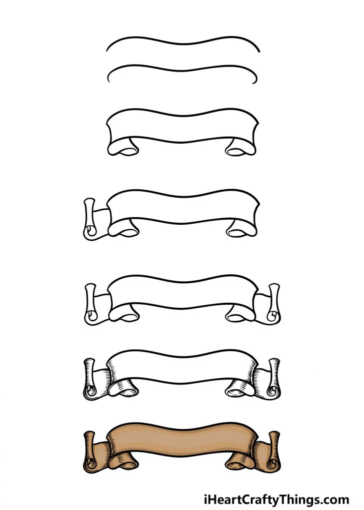 Banner Drawing - How To Draw A Banner Step By Step