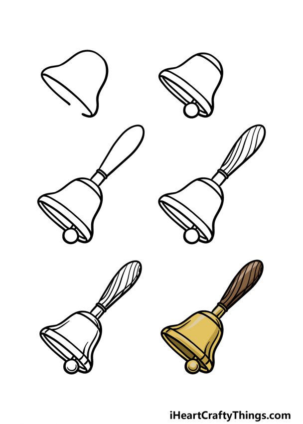 Bell Drawing - How To Draw A Bell Step By Step