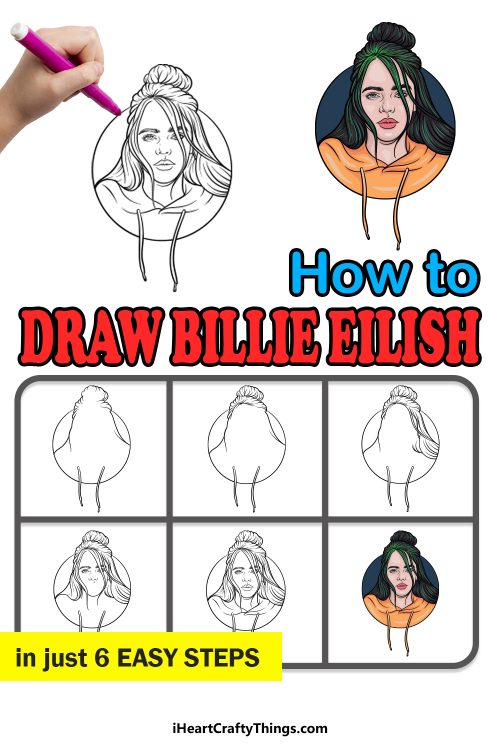 Billie Eilish Drawing - How To Draw Billie Eilish Step By Step