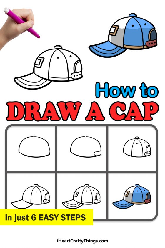 Cap Drawing - How To Draw A Cap Step By Step