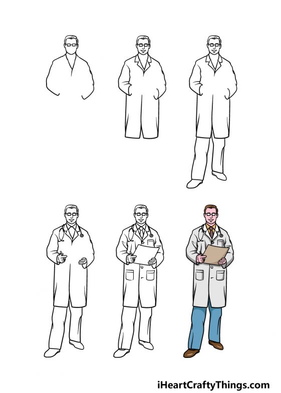 Doctor Drawing - How To Draw A Doctor Step By Step