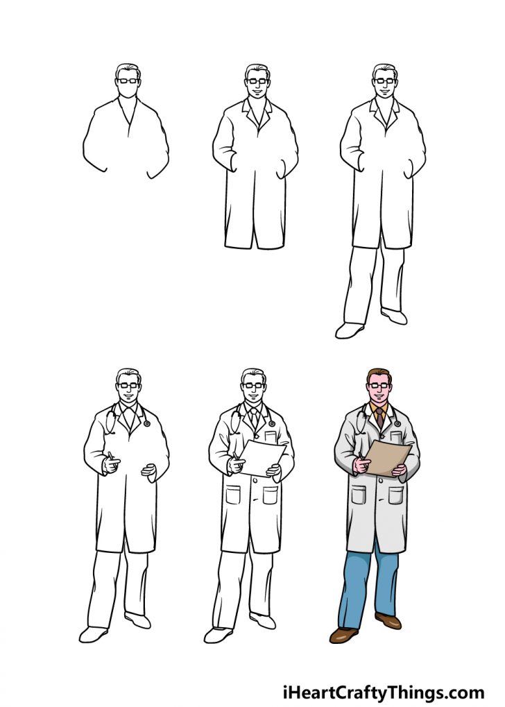 Doctor Drawing - How To Draw A Doctor Step By Step