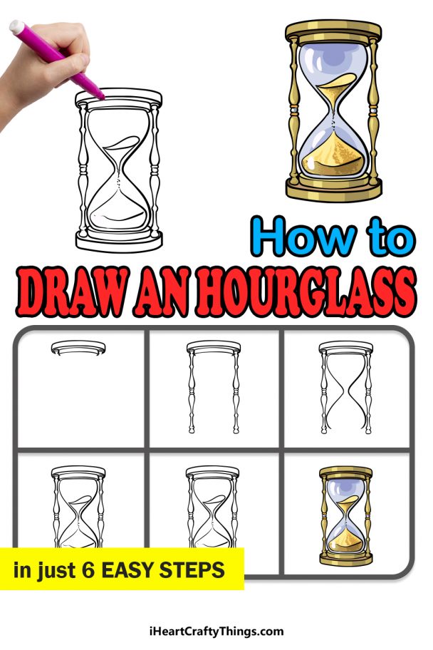Hourglass Drawing - How To Draw An Hourglass Step By Step