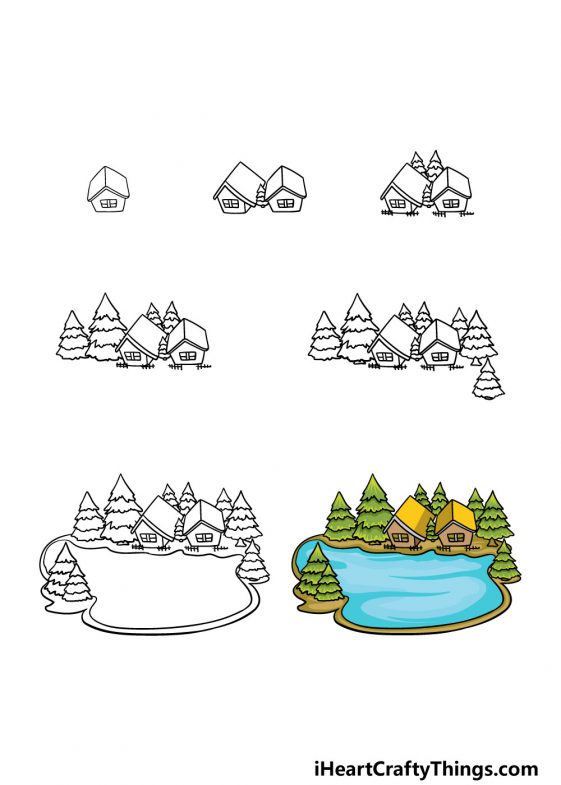 Lake Drawing - How To Draw A Lake Step By Step