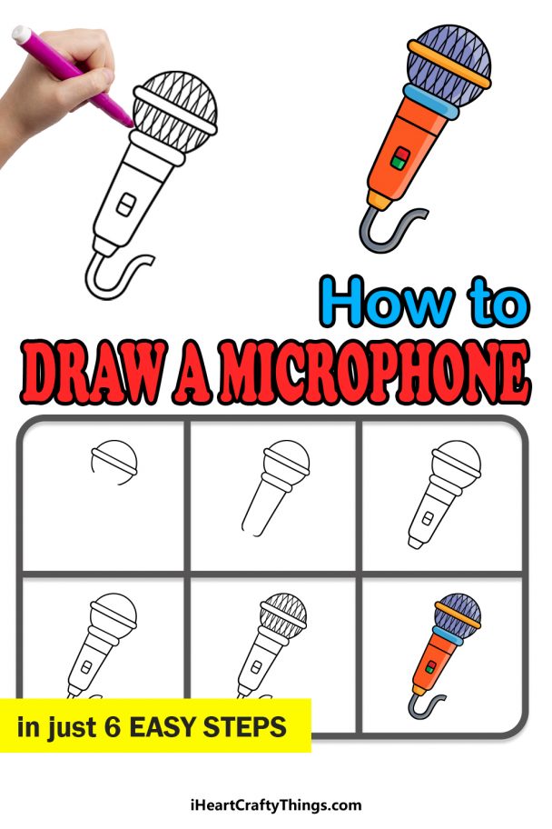 Microphone Drawing - How To Draw A Microphone Step By Step