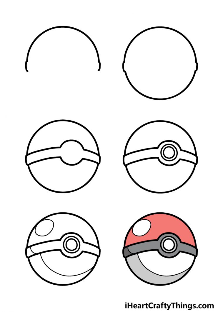 Pokeball Drawing How To Draw A Pokeball Step By Step Pokeball Drawing How To Draw A Pokeball Step By Step