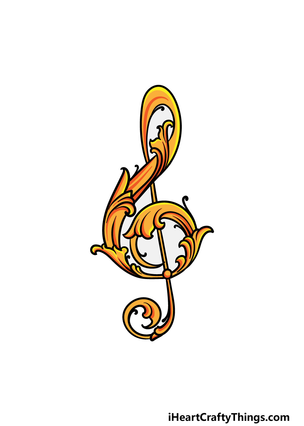 Treble Clef Drawing - How To Draw A Treble Clef Step By Step