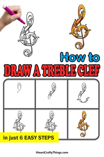 Treble Clef Drawing - How To Draw A Treble Clef Step By Step