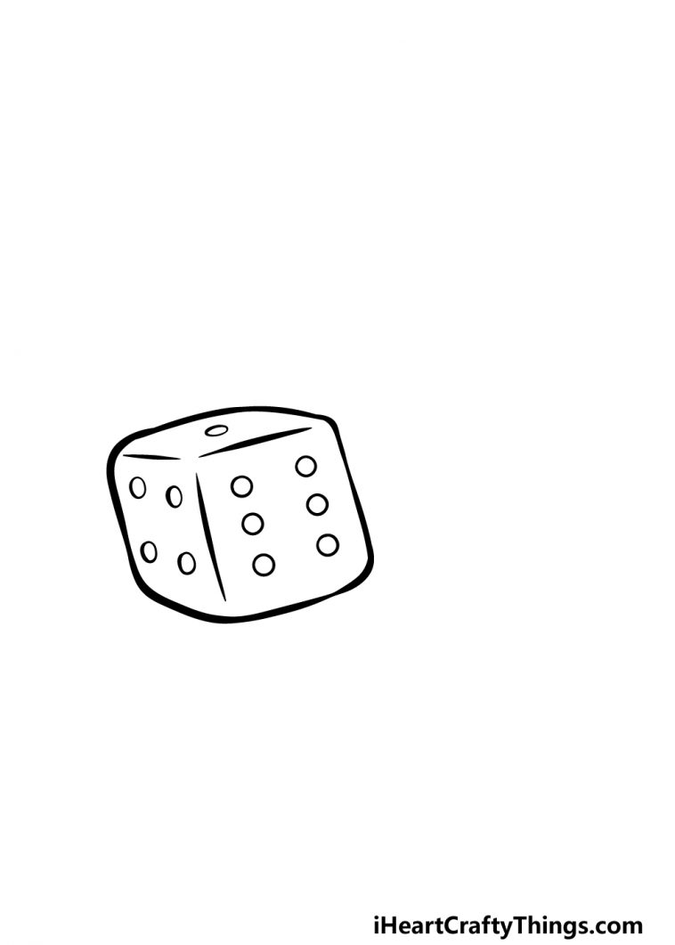 Dice Drawing - How To Draw Dice Step By Step