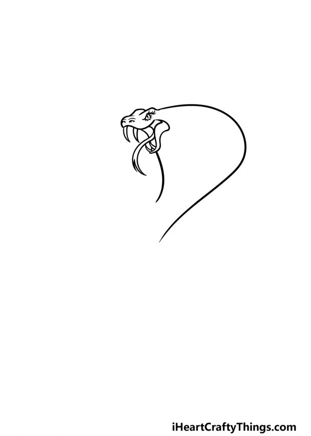 Cobra Drawing - How To Draw A Cobra Step By Step