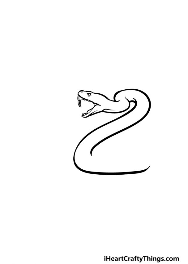 Rattlesnake Drawing - How To Draw A Rattlesnake Step By Step