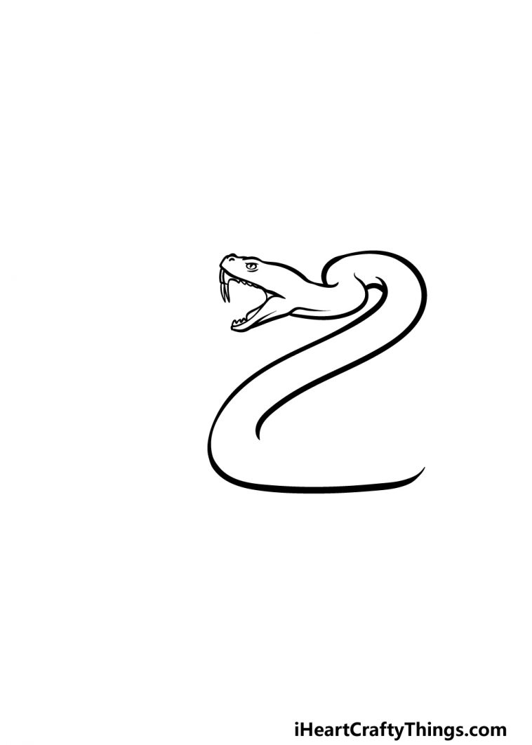 Rattlesnake Drawing - How To Draw A Rattlesnake Step By Step