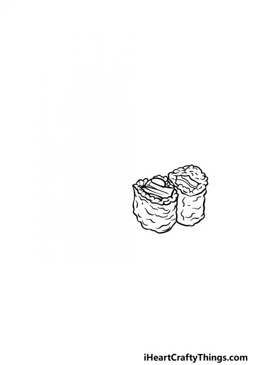 Sushi Drawing - How To Draw Sushi Step By Step