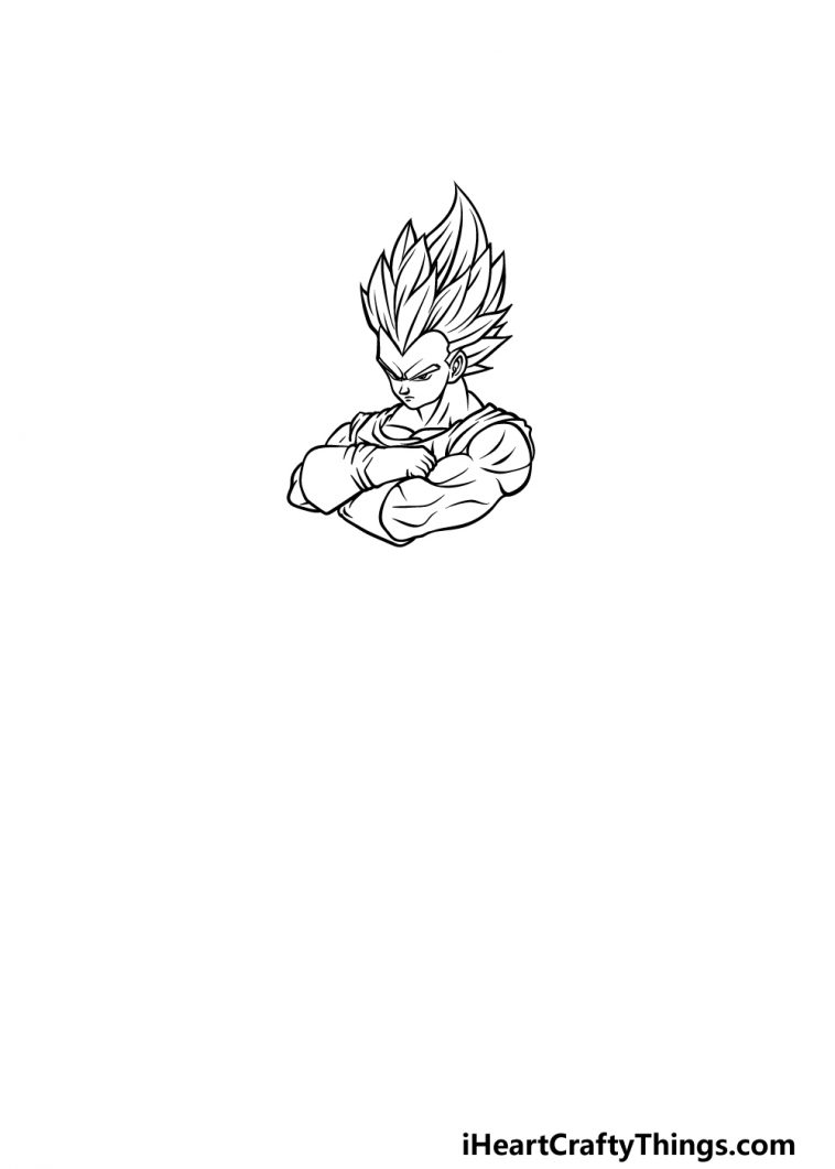 Vegeta Drawing - How To Draw Vegeta Step By Step