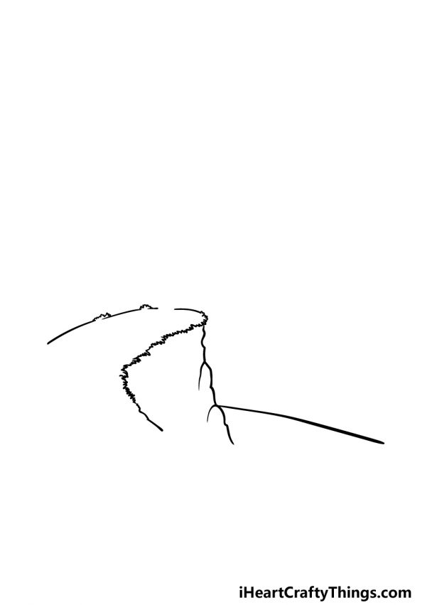 Cliff Drawing - How To Draw A Cliff Step By Step