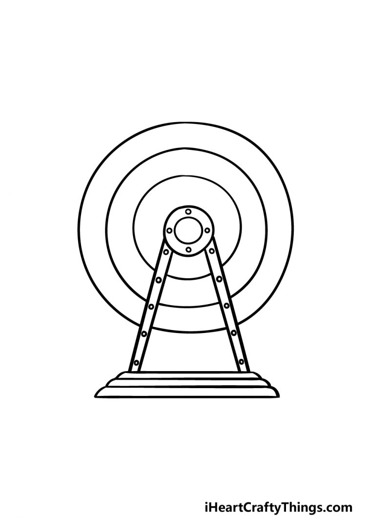 Ferris Wheel Drawing - How To Draw A Ferris Wheel Step By Step