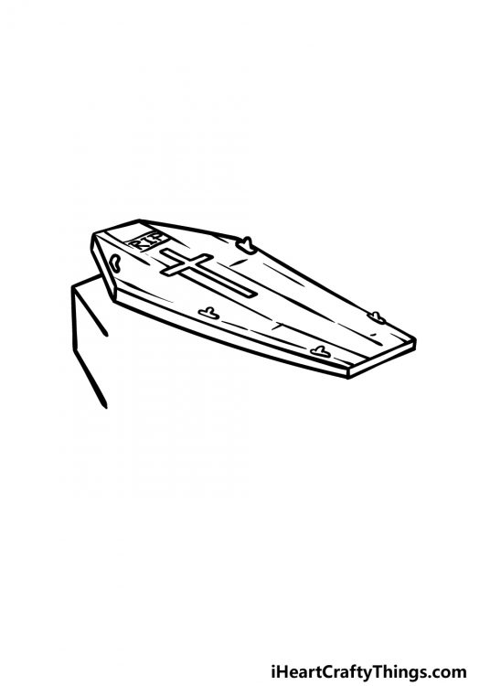 Coffin Drawing - How To Draw A Coffin Step By Step