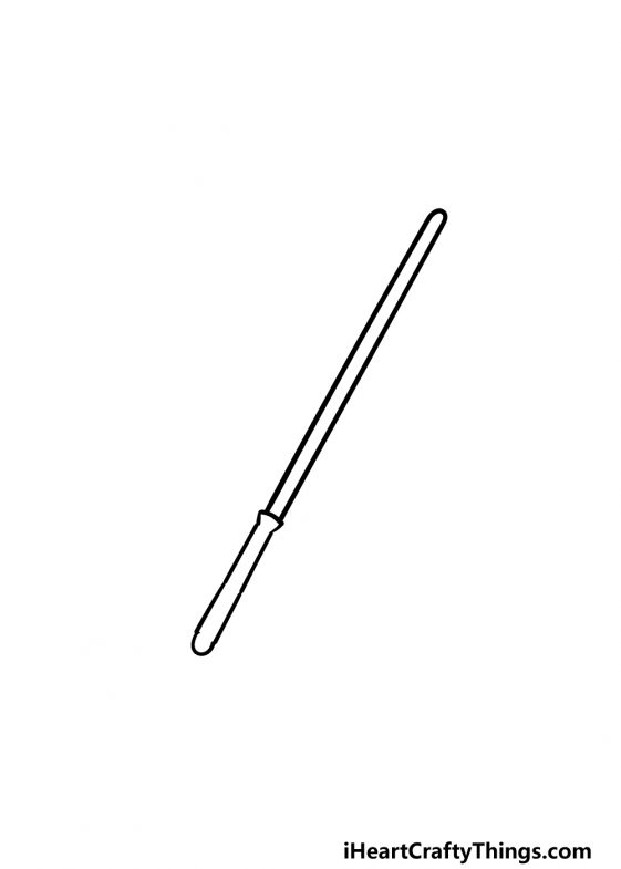 Lightsaber Drawing - How To Draw A Lightsaber Step By Step
