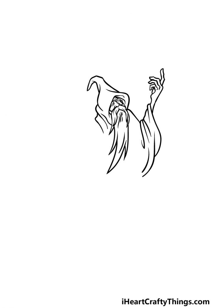 Wizard Drawing - How To Draw A Wizard Step By Step