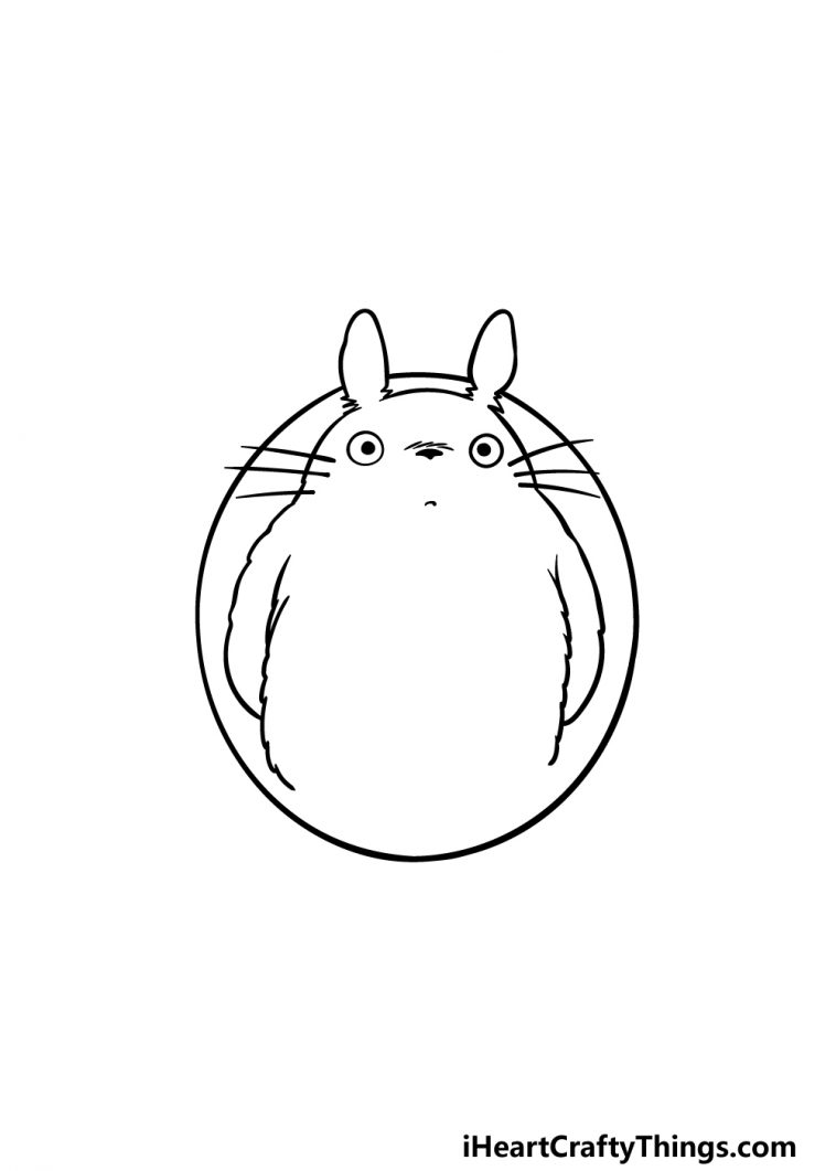 Totoro Drawing - How To Draw Totoro Step By Step