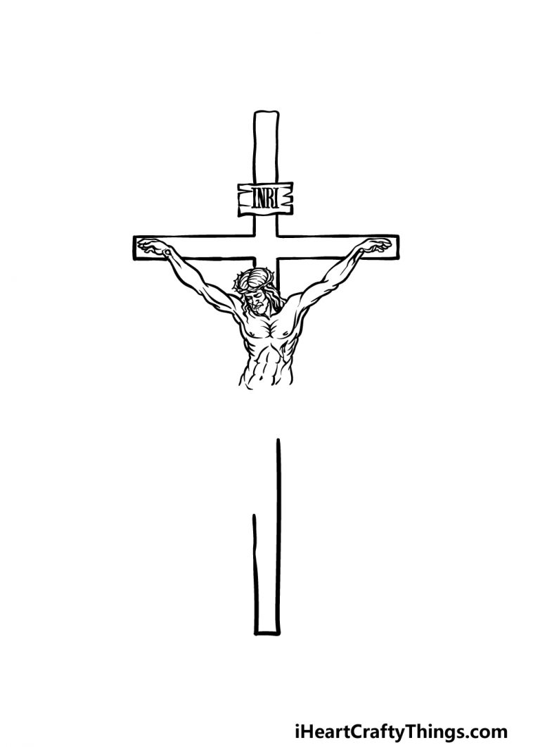 Jesus On The Cross Drawing - How To Draw Jesus On The Cross Step By Step