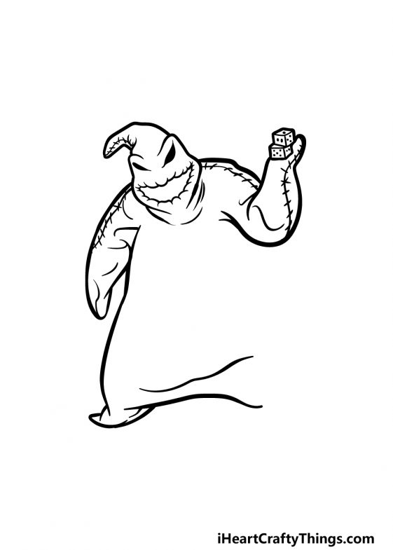 Oogie Boogie Drawing - How To Draw Oogie Boogie Step By Step