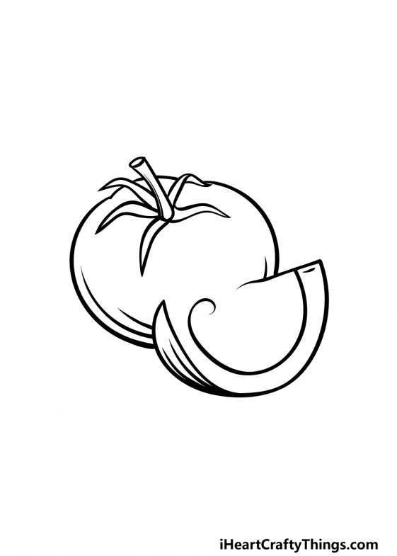 Tomato Drawing - How To Draw A Tomato Step By Step