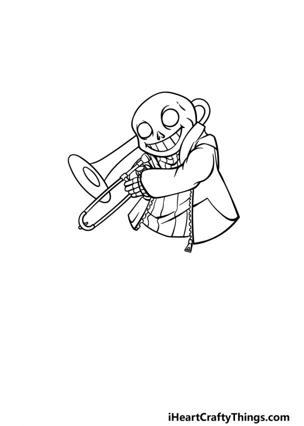 Sans Drawing - How To Draw Sans Step By Step