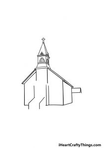 Church Drawing - How To Draw A Church Step By Step