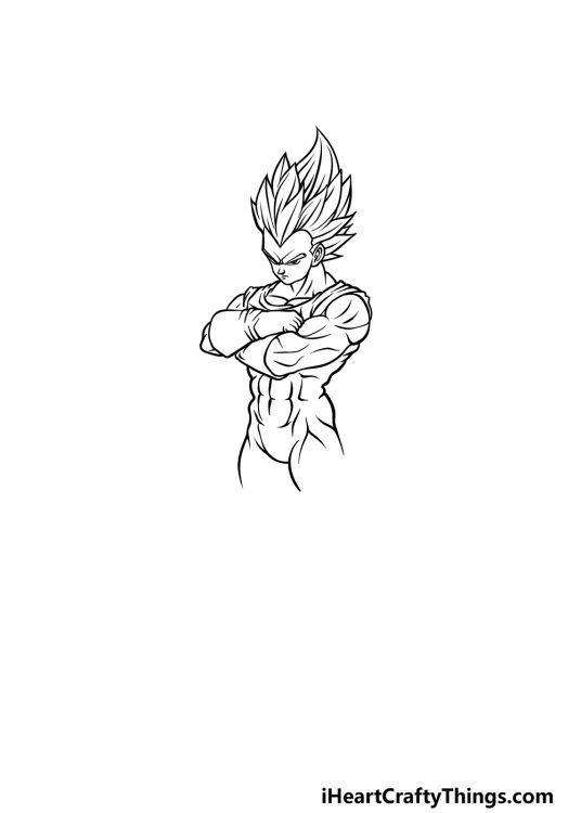 Vegeta Drawing - How To Draw Vegeta Step By Step