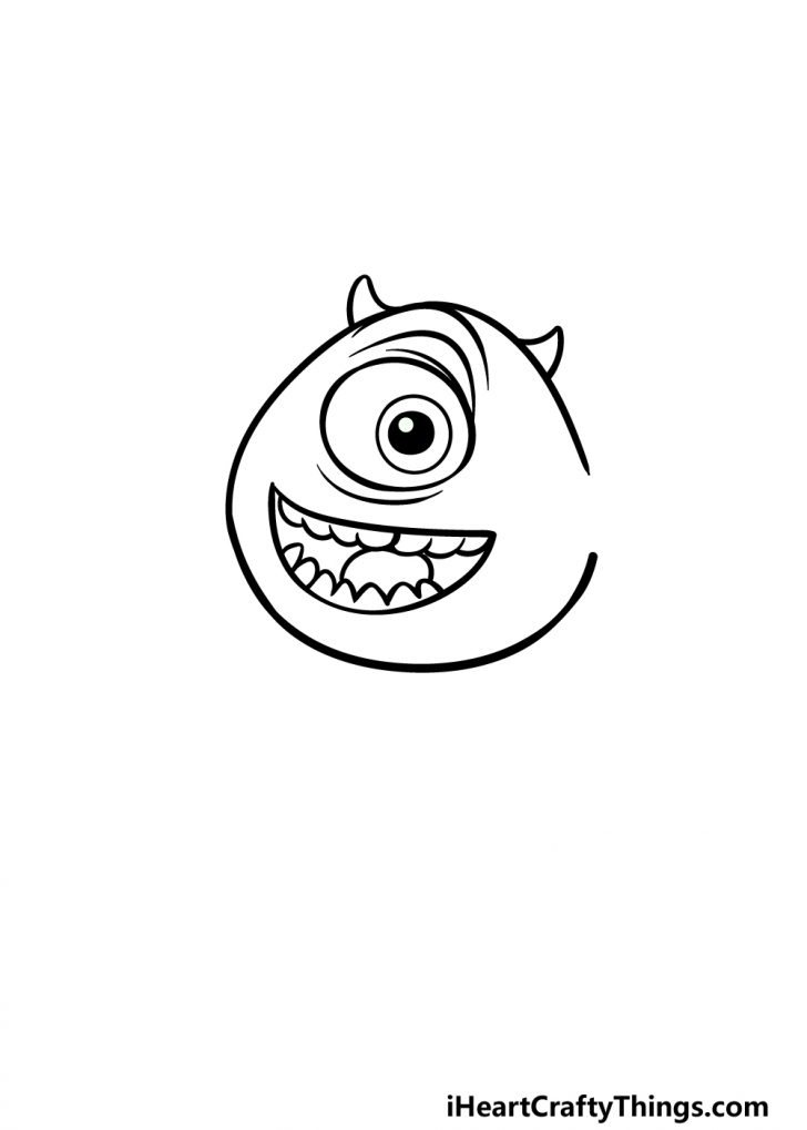 Mike Wazowski Drawing - How To Draw Mike Wazowski Step By Step