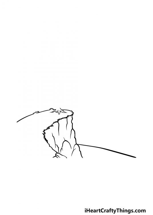 Cliff Drawing - How To Draw A Cliff Step By Step