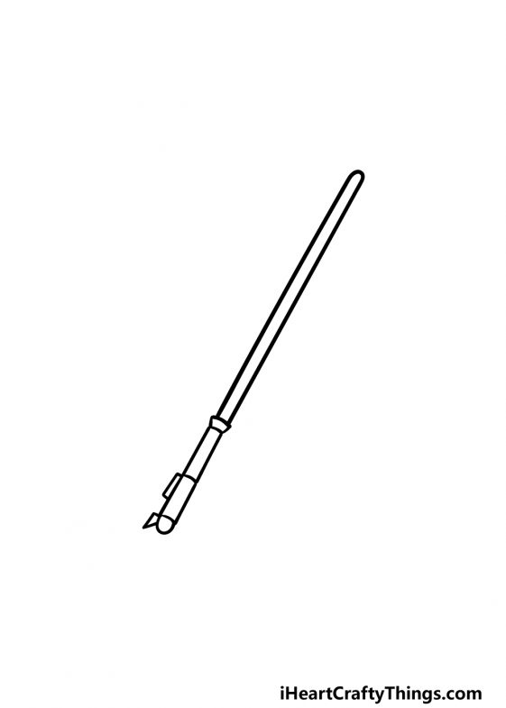 Lightsaber Drawing - How To Draw A Lightsaber Step By Step