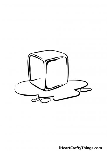 Ice Cube Drawing - How To Draw An Ice Cube Step By Step