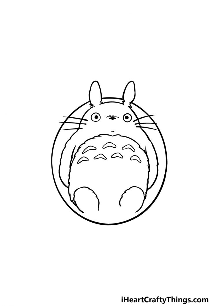 Totoro Drawing - How To Draw Totoro Step By Step