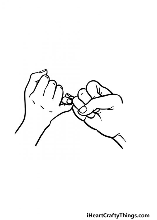 Pinky Promise Drawing - How To Draw A Pinky Promise Step By Step