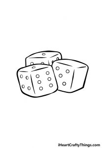 Dice Drawing - How To Draw Dice Step By Step