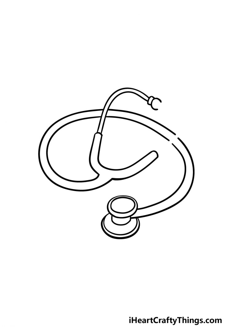 Stethoscope Drawing - How To Draw A Stethoscope Step By Step