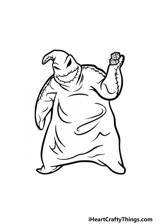 Oogie Boogie Drawing - How To Draw Oogie Boogie Step By Step