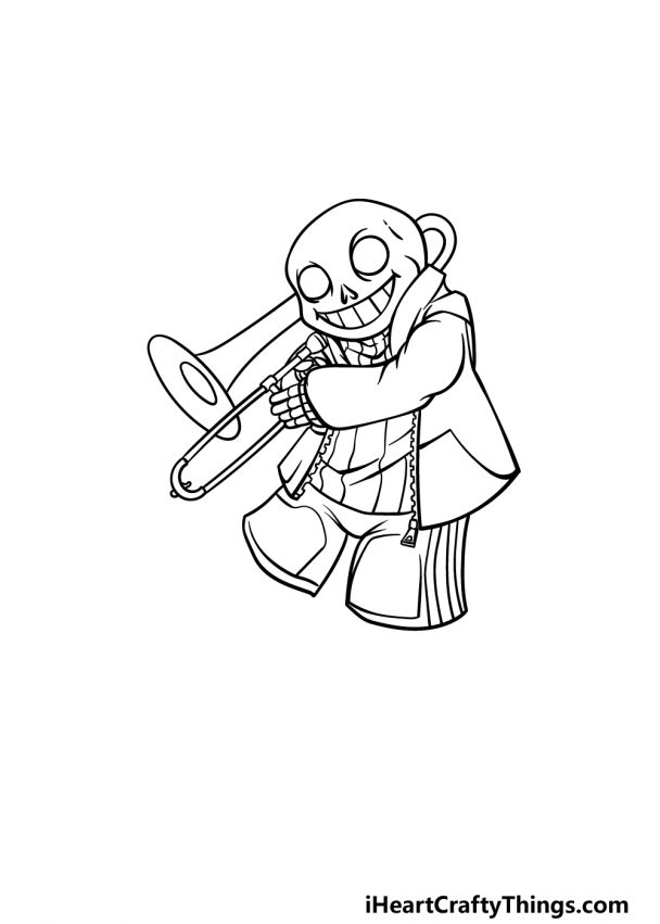 Sans Drawing - How To Draw Sans Step By Step
