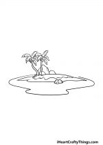 Island Drawing - How To Draw An Island Step By Step
