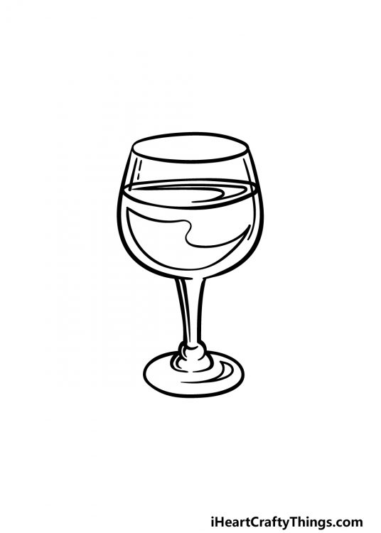 Wine Glass Drawing - How To Draw A Wine Glass Step By Step